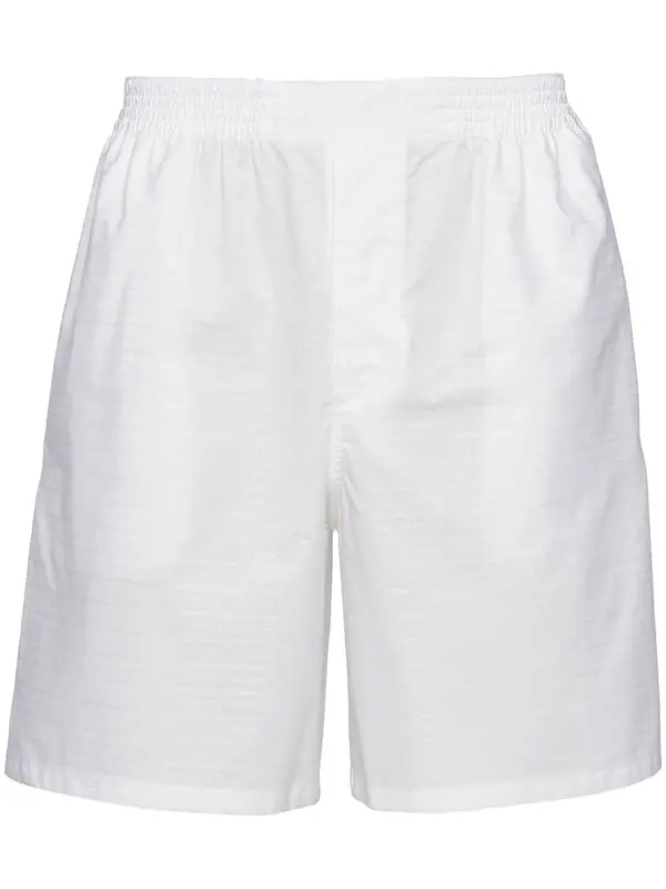 Prada Poplin Bermuda Shorts - White