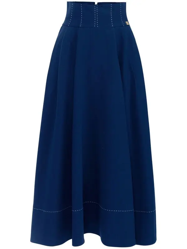 Elisabetta Franchi Crêpe Flared Skirt