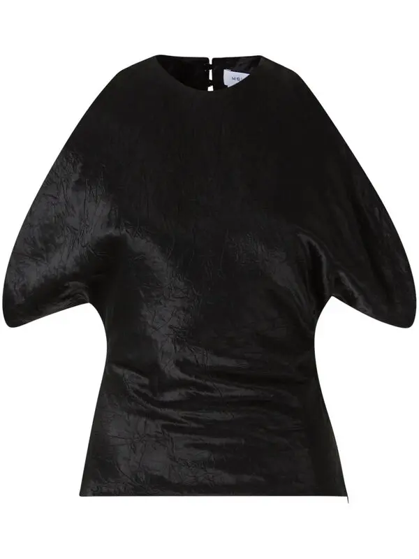 Alexander McQueen Draped Armhole Top - Black