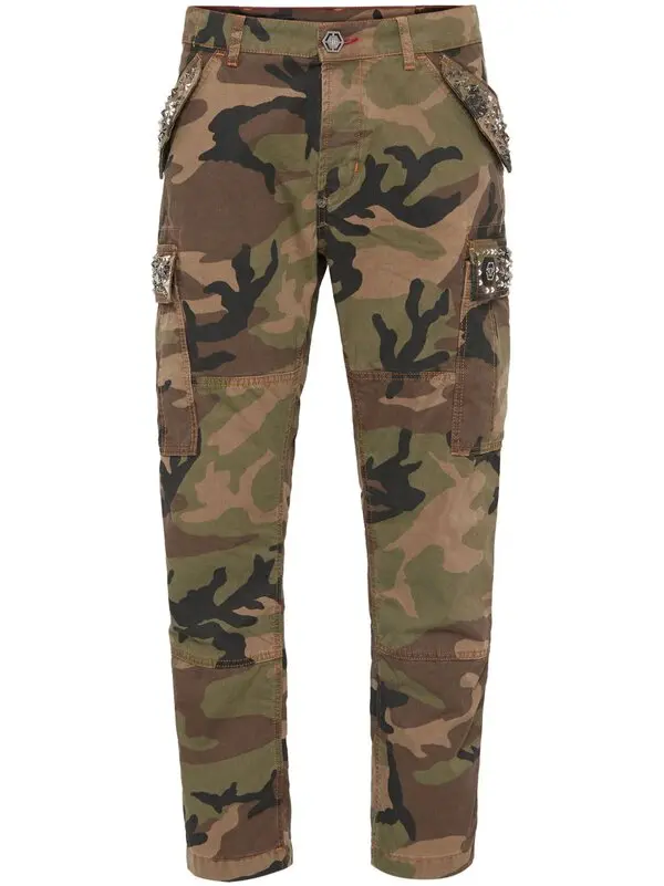 Philipp Plein Stud-embellished Cargo Jeans