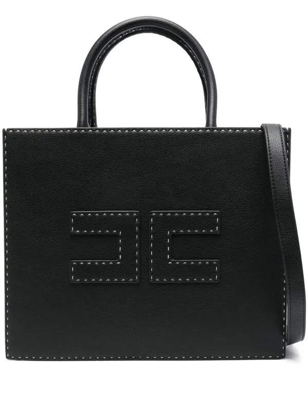 Elisabetta Franchi Medium Tote Bag - Black