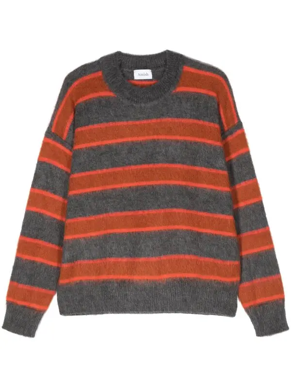 AMISH Striped Crewneck Jumper