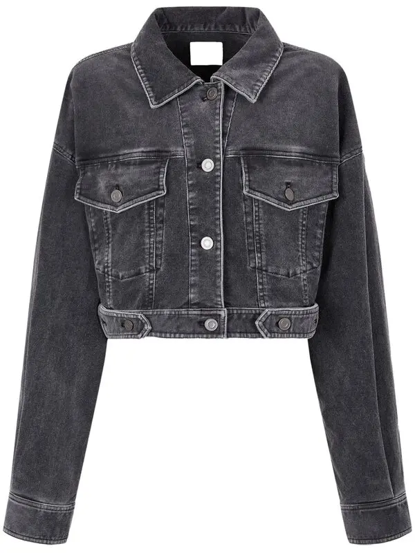 STUDIO TOMBOY Corduroy Cropped Jacket - Grey