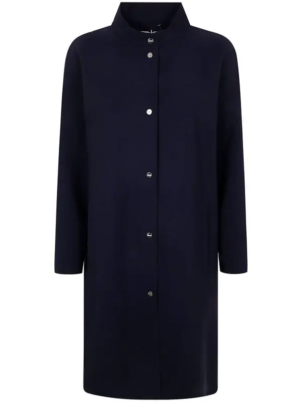 Herno Band-collar Buttoned Coat