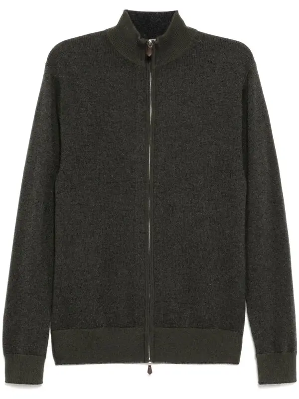 N.peal Knightsbridge Full-zip Jumper - Green