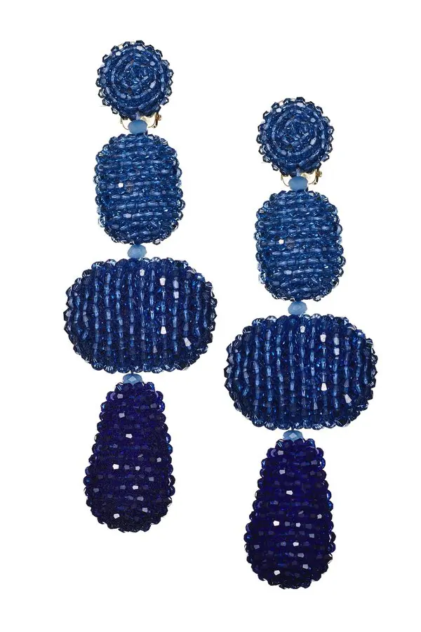 Sachin & Babi Josephine Clip-on Earrings - Aqua Ombre