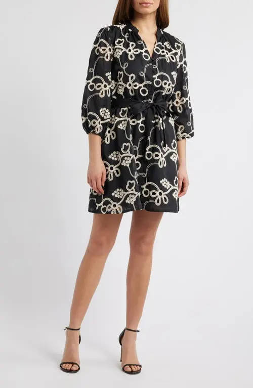 Sam Edelman Eyelet Embroidered Dress In Black 60% Off Editorialist