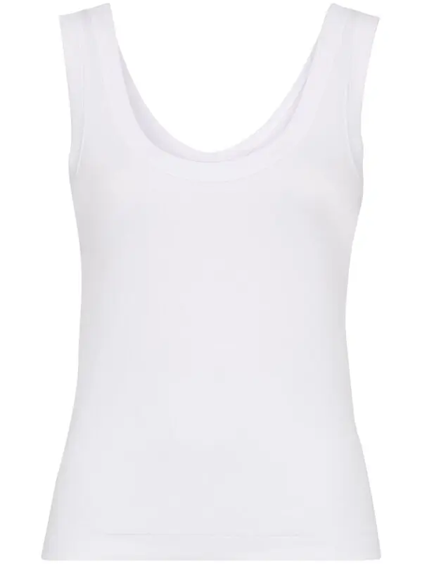 Brunello Cucinelli Ribbed Tank Top - White