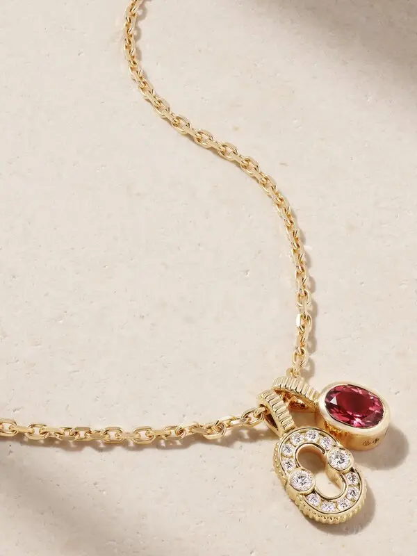 VILTIER Magnetic 18-karat Tourmaline And Diamond Necklace