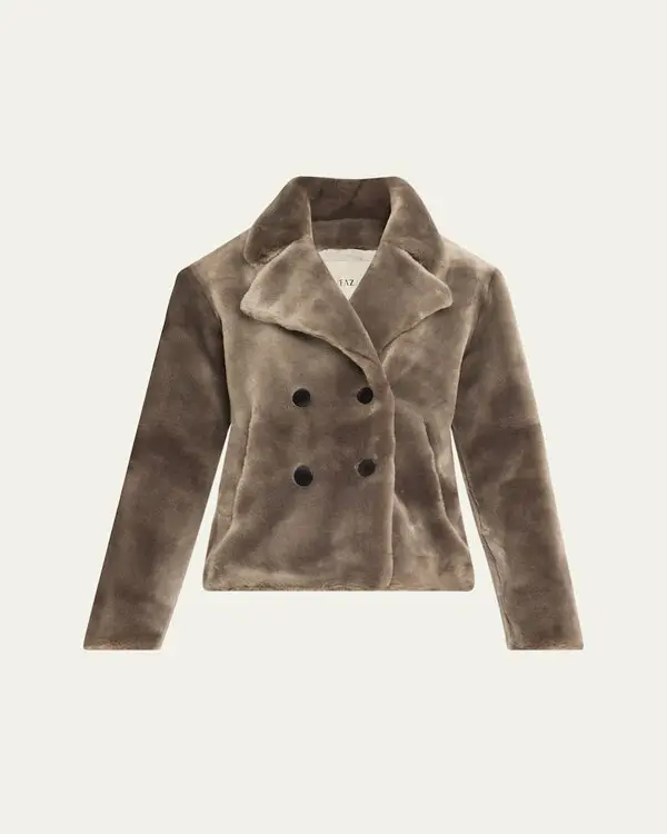 FAZ The Short Regine Faux Fur Pea Coat