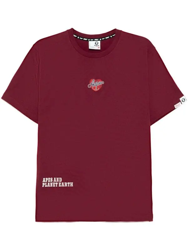 Aape By *A Bathing Ape® Graphic-Print T-Shirt In Red 48% Off