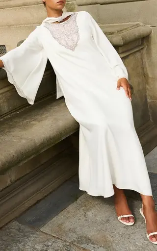 LA PLAIN Noctara Crystal Embroidered Caftan