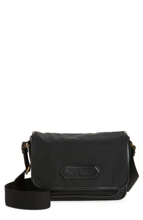 TOM FORD Recycled Nylon Messenger Bag - 1n001 Black