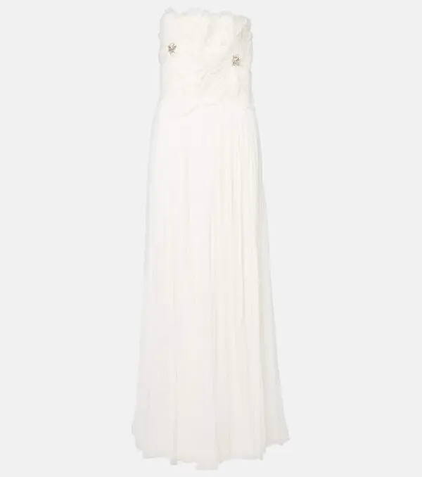 Costarellos Adamaris Embellished Gown - White