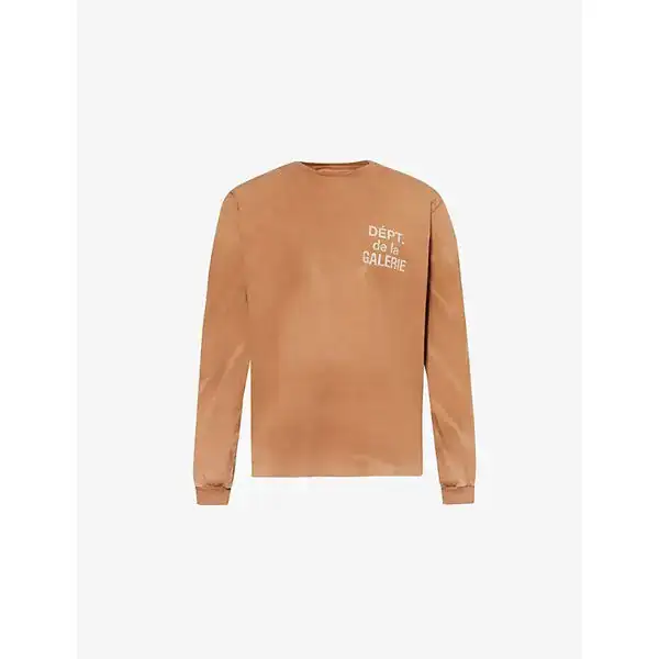 Gallery Dept. French Long-Sleeve Cotton-Jersey T-Shirt S - Cocoa 