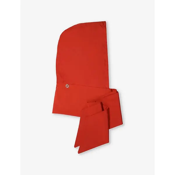Maje Clover-embellished Tie-up Woven Hood