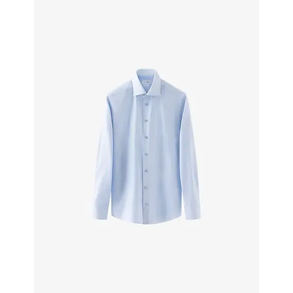green emerald velvet dress Eton Contemporary Fit White Twill Dress Shirt with Grey Details Men's 17 main image 0