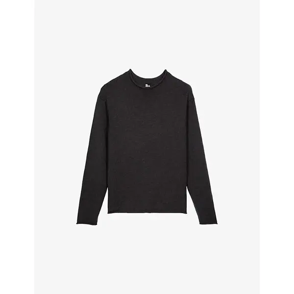 The Kooples Brushed Wool Knitted Jumper - Middle Grey Mel
