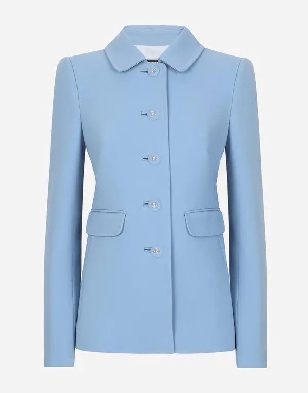 Dolce & Gabbana Single-breasted Wool Crêpe Jacket - Azure