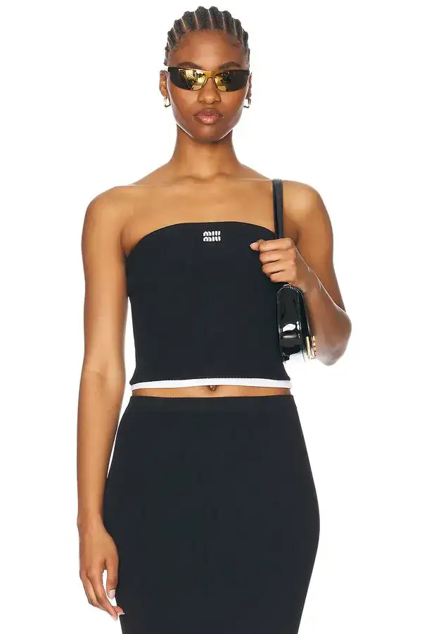 Miu Miu Tube Top - Nero | Editorialist