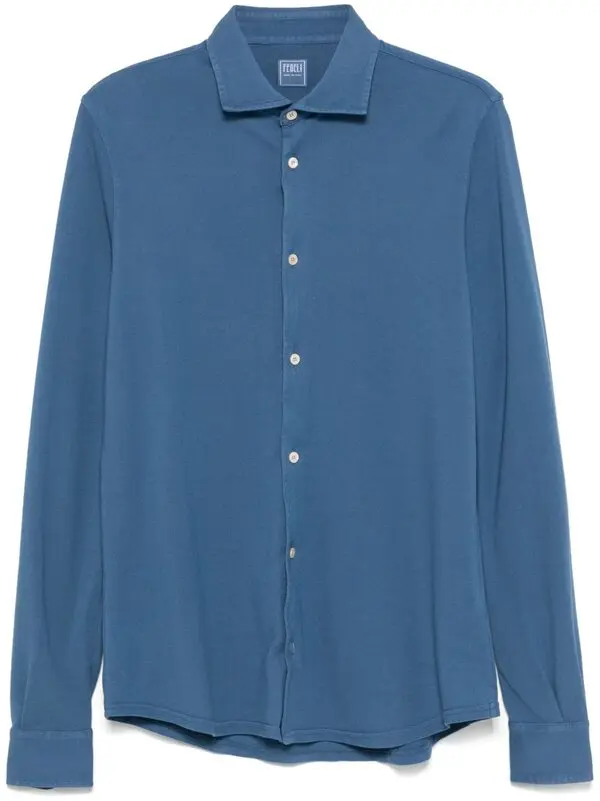 Fedeli Cotton Shirt - Blue