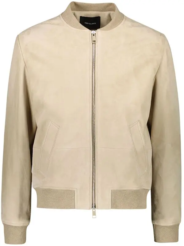 YVES SALOMON Suede Varsity Jacket