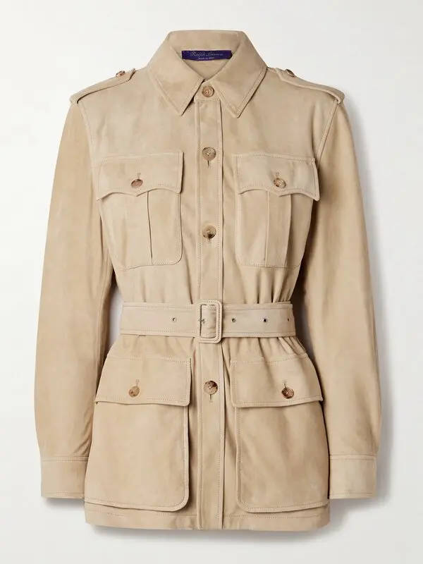Ralph Lauren Gabbie Suede Jacket - Neutrals