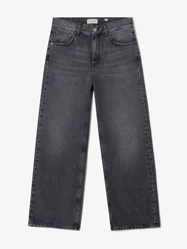 HOUSE OF DAGMAR Cropped Denim - Light Grey