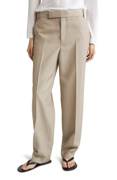Partow Morrison Straight-leg Virgin Wool Trousers - Oat