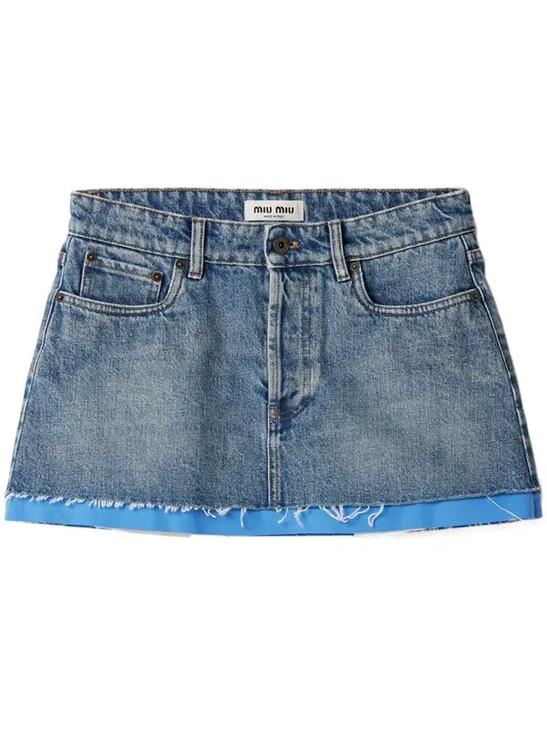 Miu Miu Denim Mini Skirt - Blue