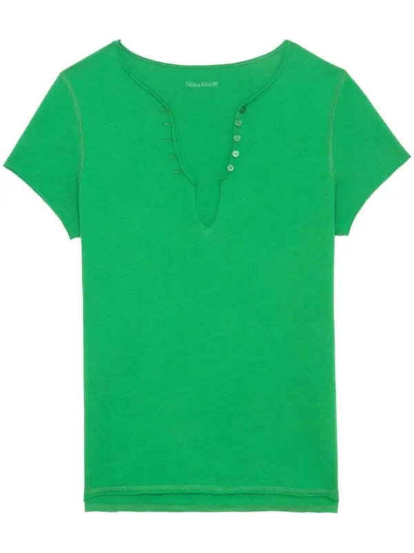 Zadig&Voltaire Henley T-shirt - Green