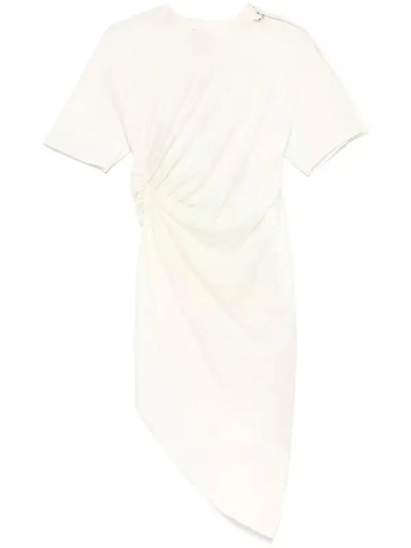 MUGLER Piercing-detail Midi Dress - White