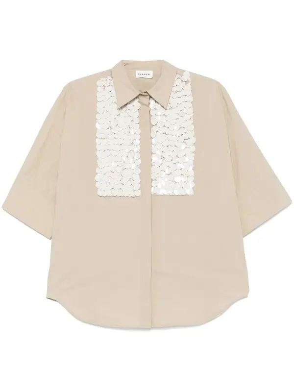 P.a.r.o.s.h Embellished Shirt - Neutrals