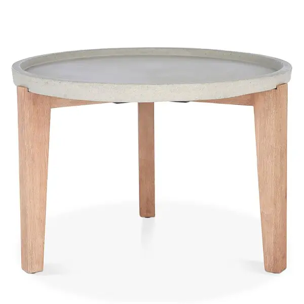 SAFAVIEH Valton Outdoor Side Table - Light Gray