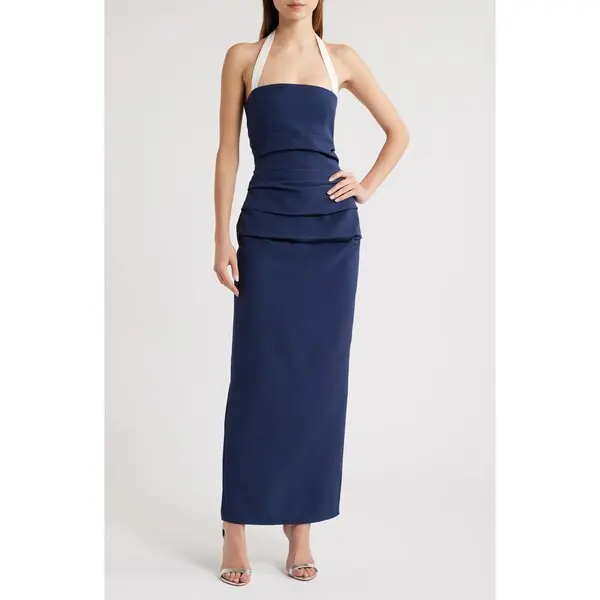 Lioness 1999 Halter Maxi Dress - Navy