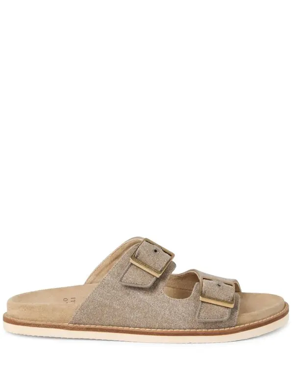 Brunello Cucinelli Suede Slides - Neutrals
