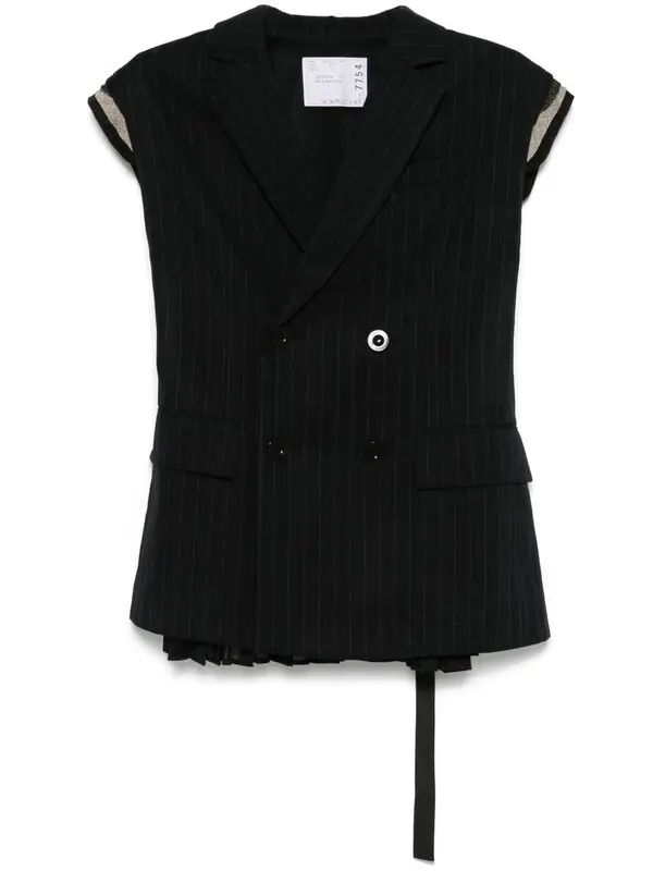 Sacai Pinstriped Waistcoat