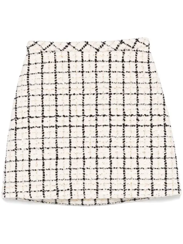 Valentino Garavani Check-pattern Tweed Mini Skirt