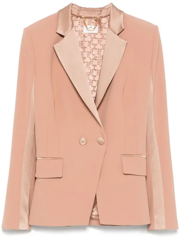 Elisabetta Franchi Crepe Blazer - Neutrals