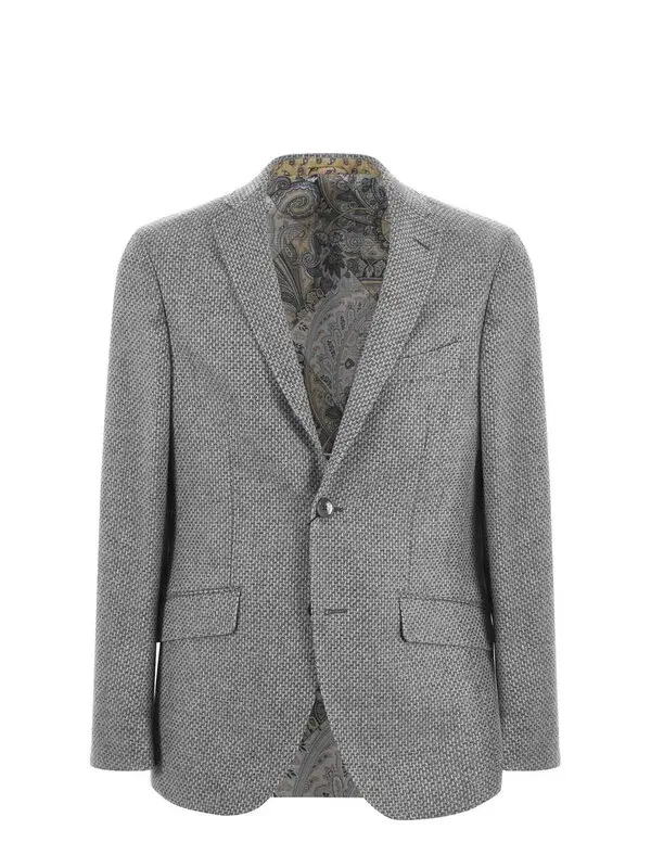 Etro Wool And Cashmere Jacket - Grey