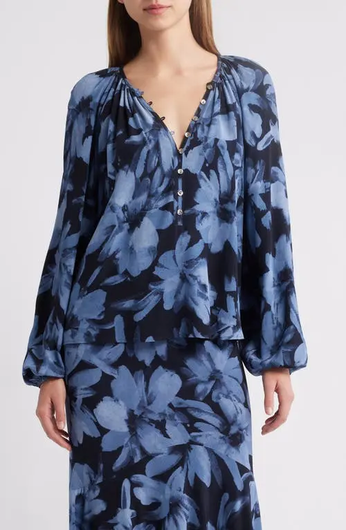 Rails Indi Floral Print Top - Midnight Lily