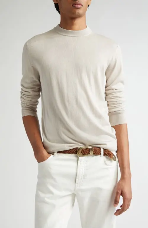 Eleventy Silk Crewneck Sweater
