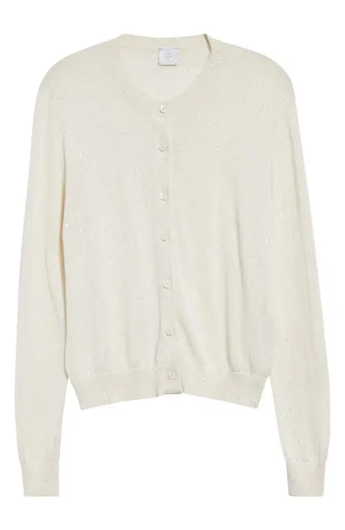 Eleventy Sequin Silk & Cotton Cardigan