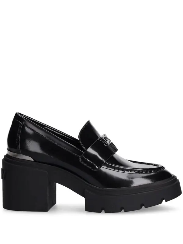 Dkny Block Heel Loafers Black 5% Off Editorialist - Main Image