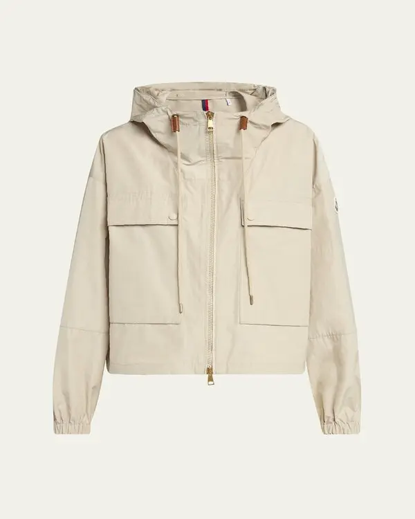 Moncler Sauvan Short Parka - Beige
