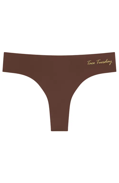 Uwila Warrior Soft Seamless Days Of The Week Thong - Chocolate