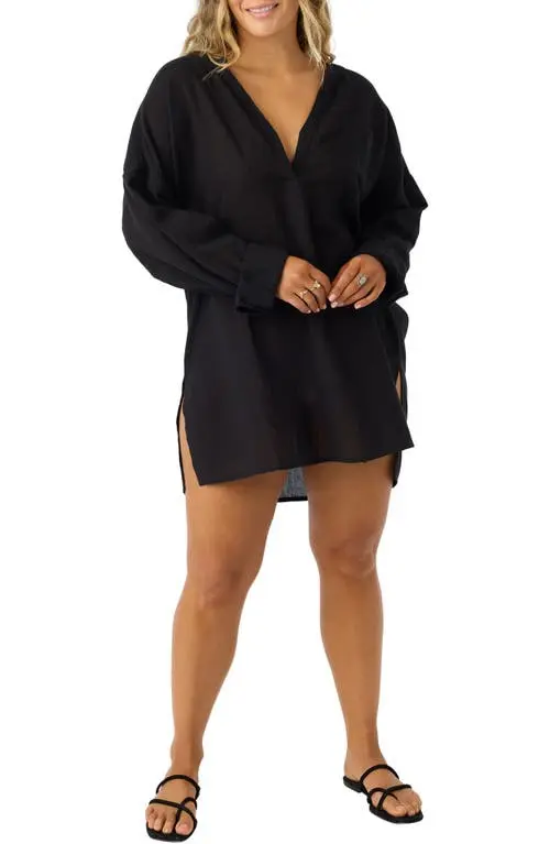 O'Neill Belizin Long Sleeve Cover-up Tunic - Black