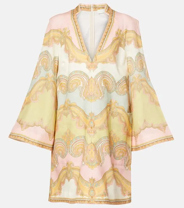Zimmermann Maxine Paisley Linen Minidress