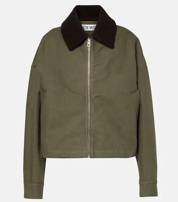 Loewe Shearling-trimmed Blouson - Green