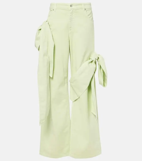Blumarine Draped Straight Jeans - Green